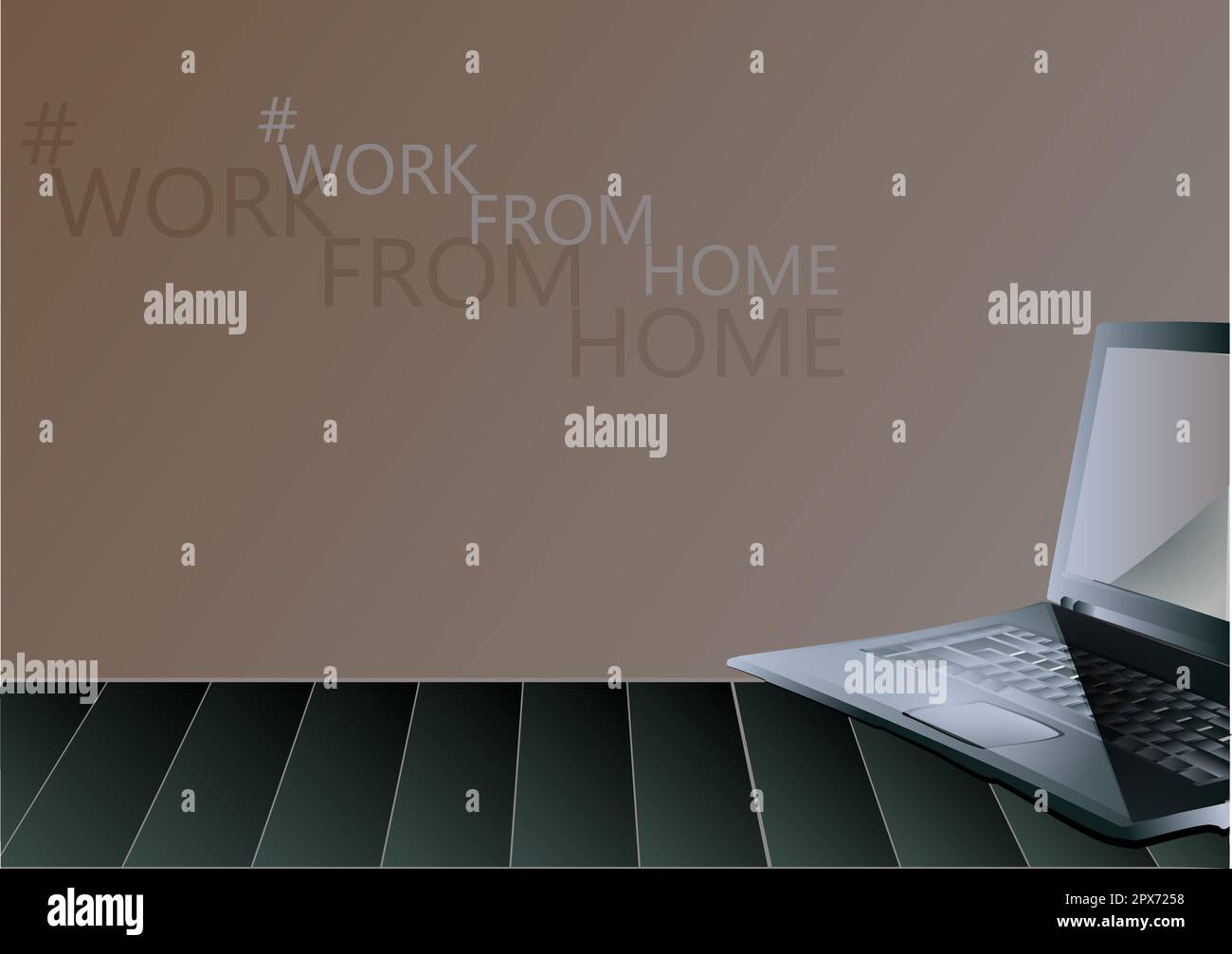 work from home abstract vector illustration Stock Photo - Alamy
