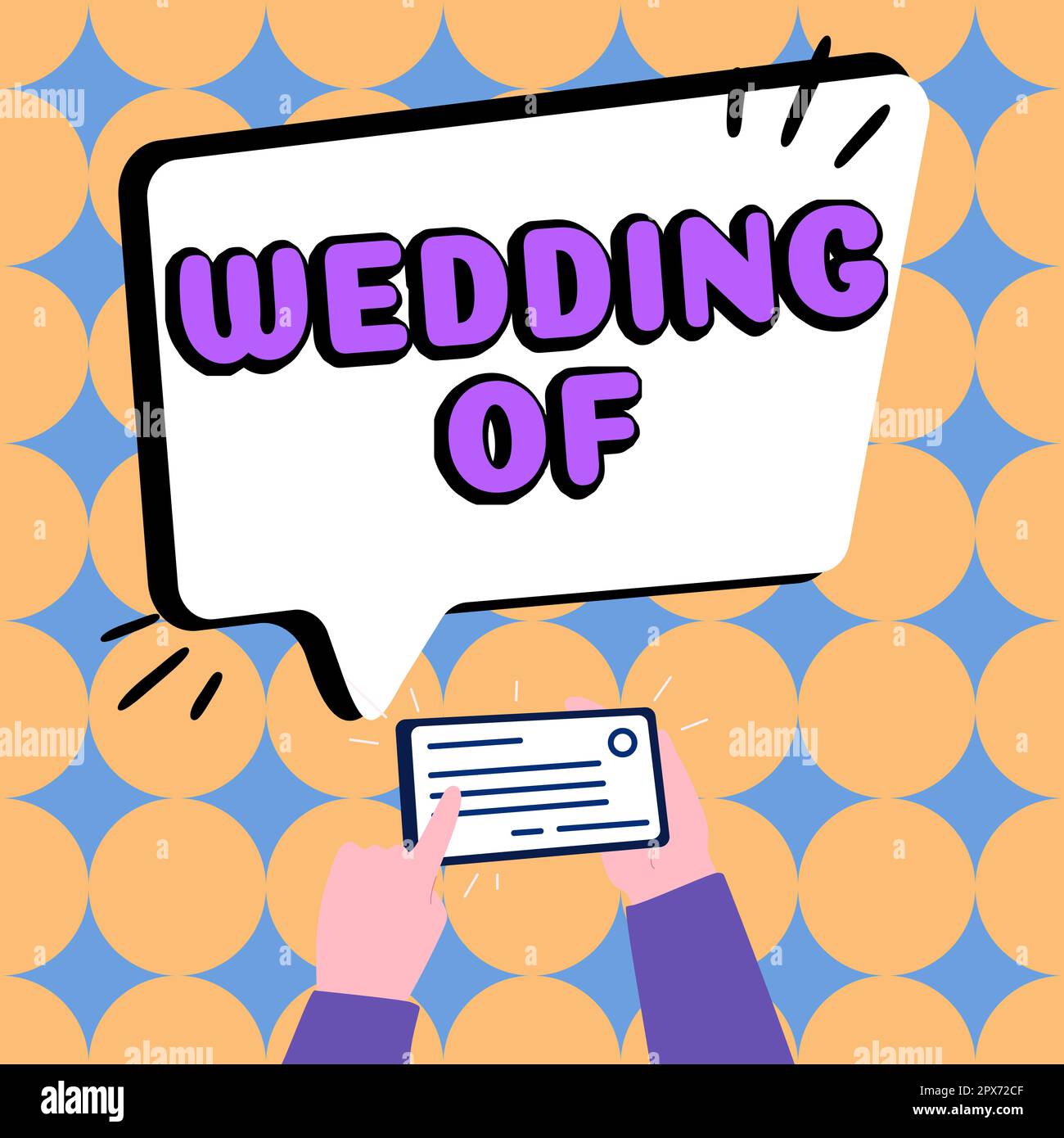 Writing displaying text Wedding Of, Word Written on announcing that man ...