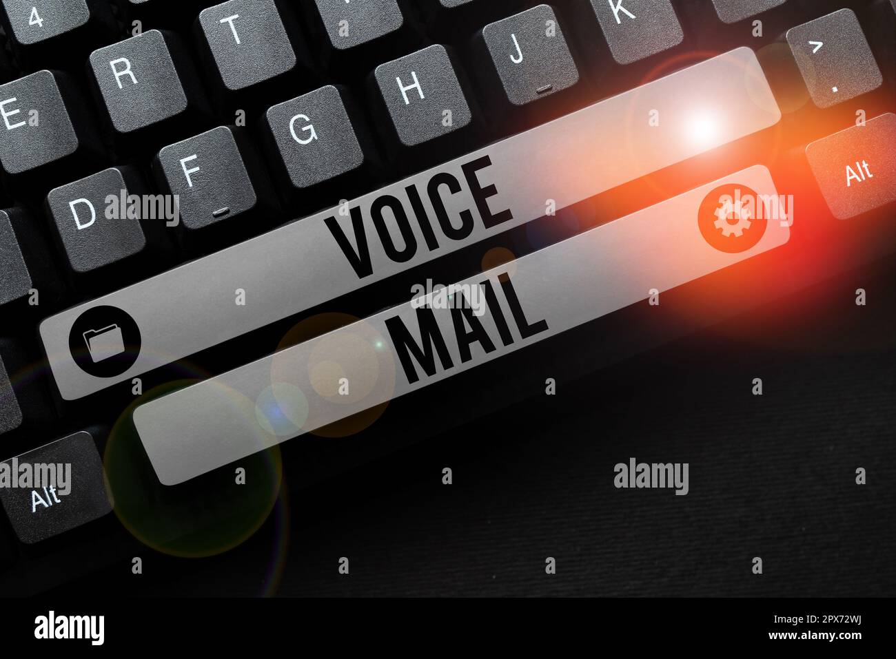 Conceptual caption Voice Mail, Business showcase Electronic system that ...