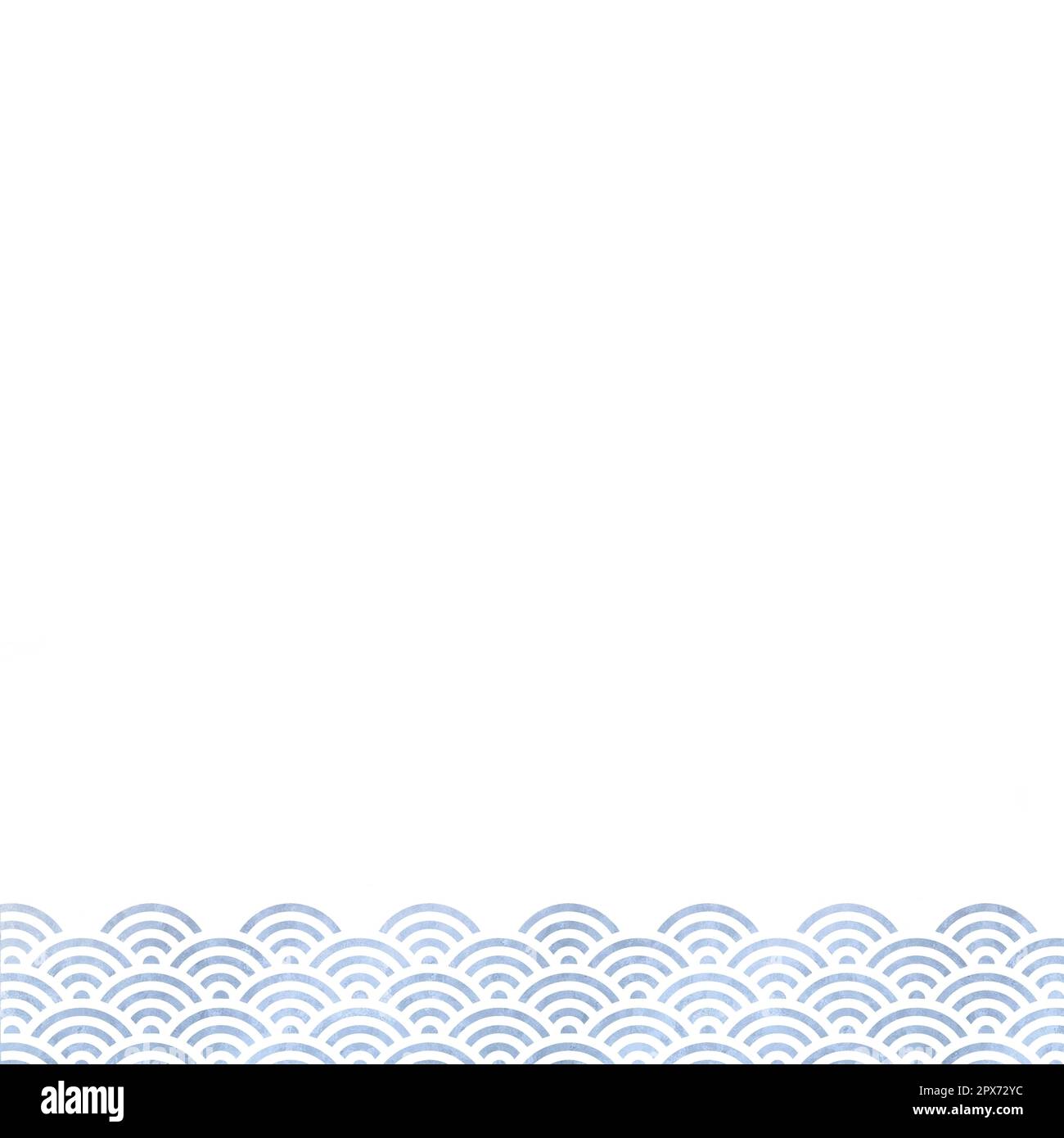 Fresh white square template for summer. Metallic blue seigaiha at the ...