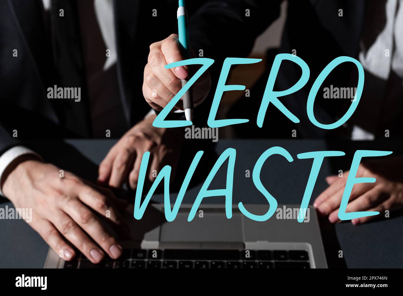 Text sign showing Zero Waste, Business idea industrial responsibility includes composting ...