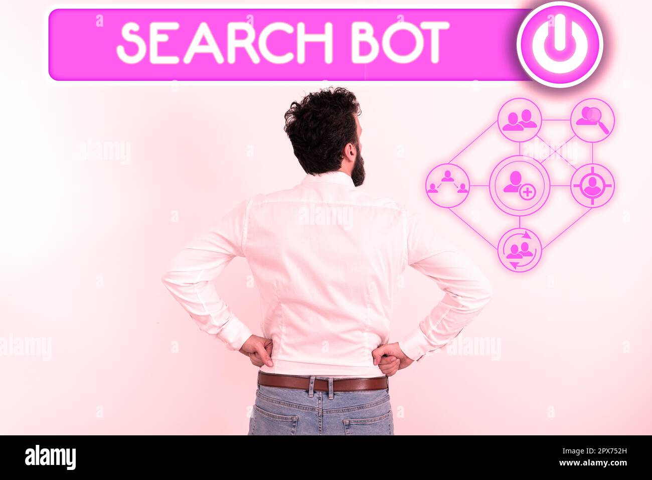 Handwriting text Search Bot, Conceptual photo a program that runs ...