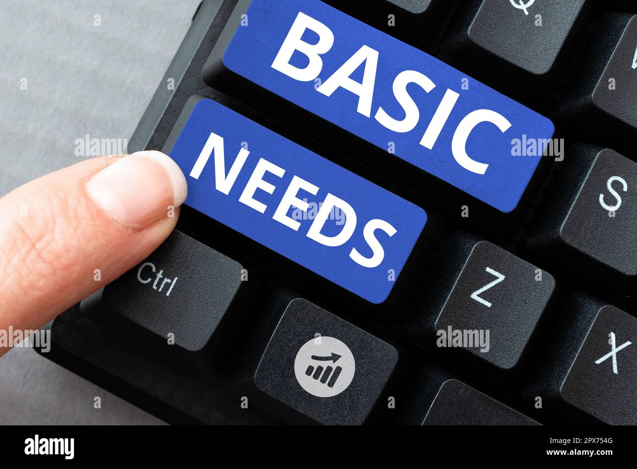 Conceptual display Basic Needs, Word for something that you must have ...