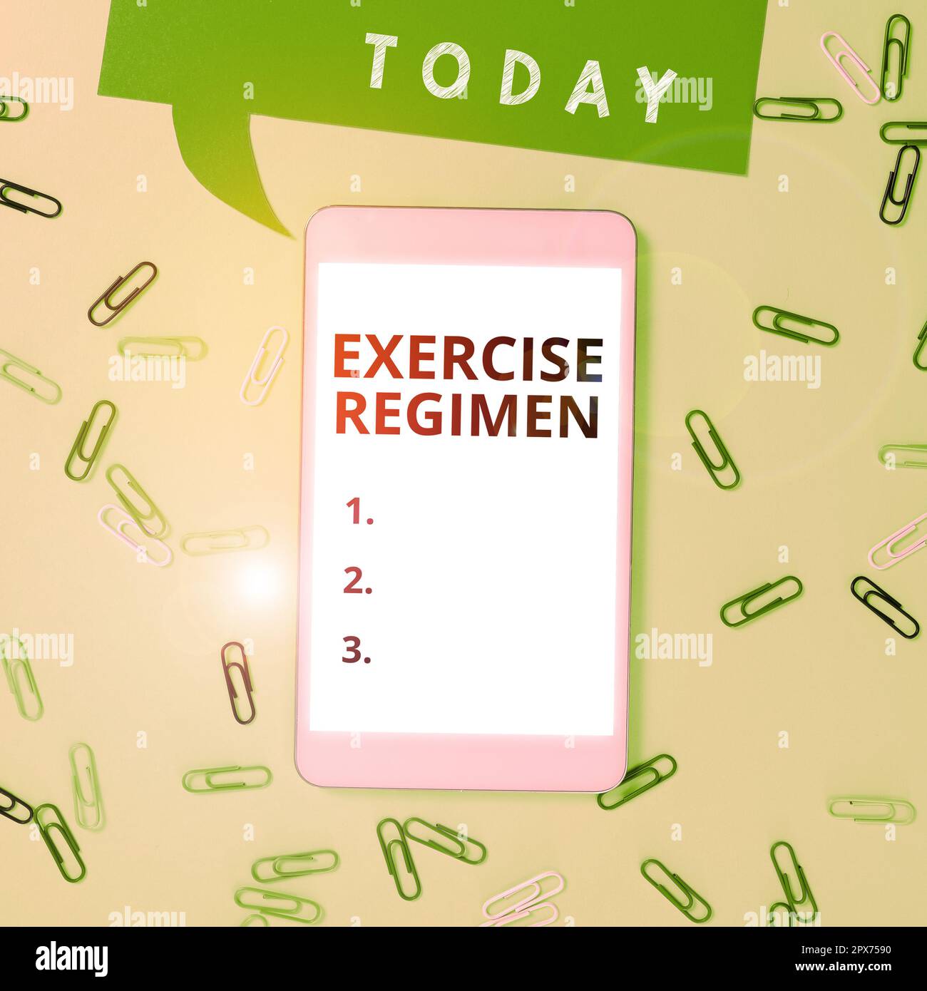 Handwriting text Exercise Regimen, Business showcase move body ...