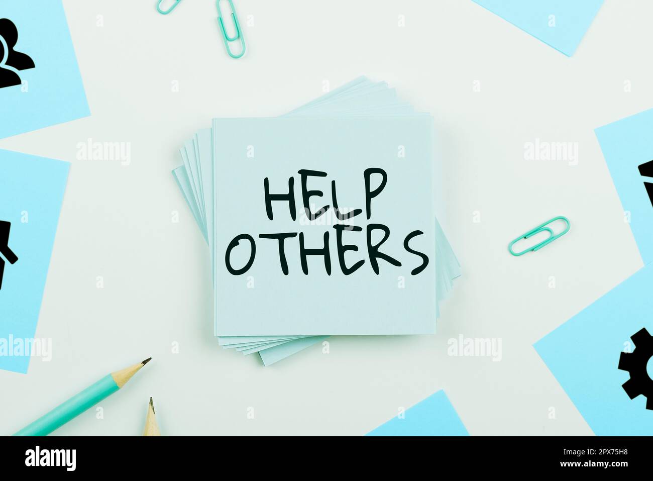Handwriting text Help Others, Word for the action of helping someone to ...