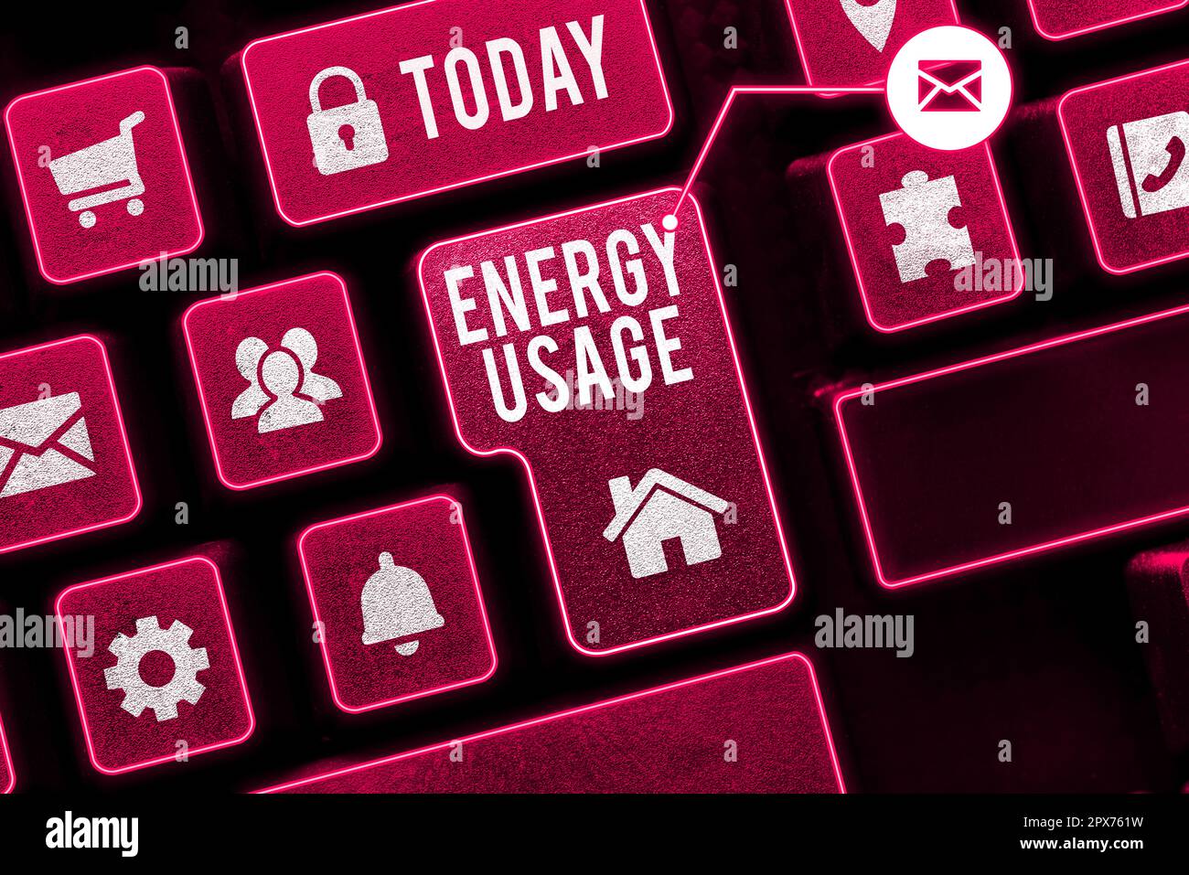 Sign displaying Energy Usage, Business idea Amount of energy consumed ...