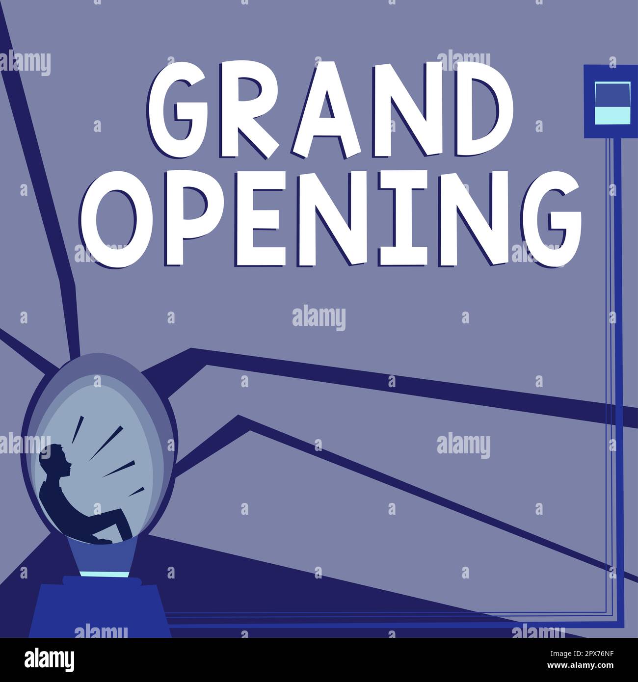 Conceptual display Grand Opening, Concept meaning Ribbon Cutting New ...