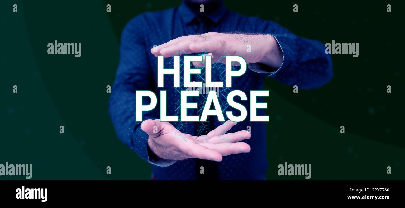 Conceptual display Help Please, Business approach used to make a ...