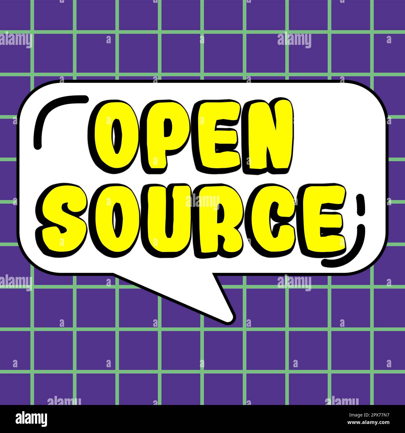 Conceptual caption Open Source, Business overview denoting software which original source code ...