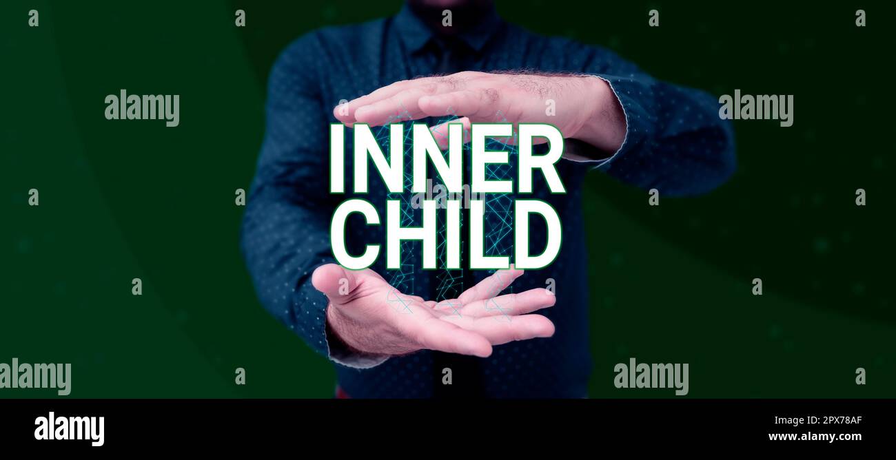 Conceptual display Inner Child, Concept meaning the childlike usually ...