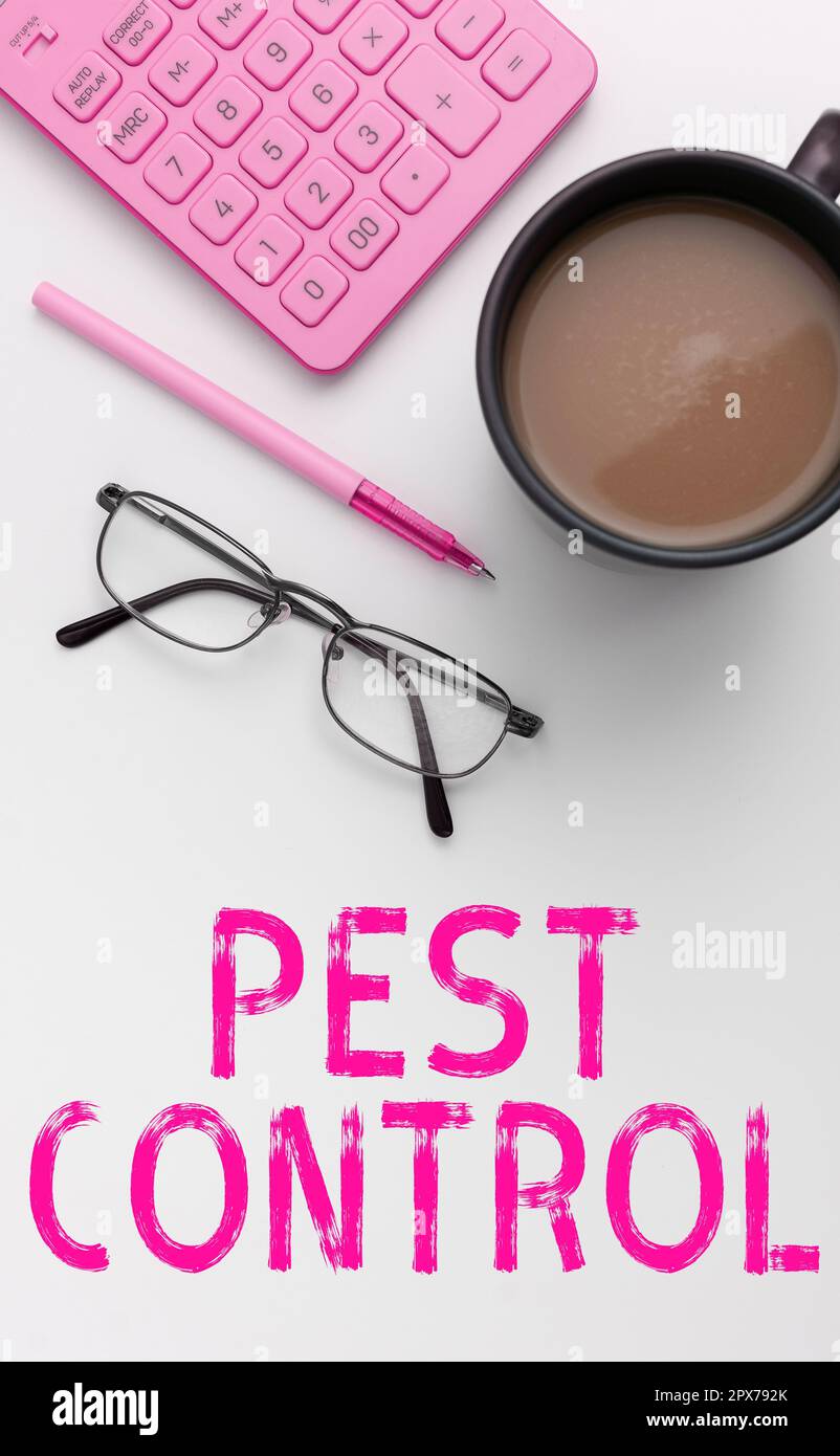 Conceptual display Pest Control, Word for Killing destructive insects ...
