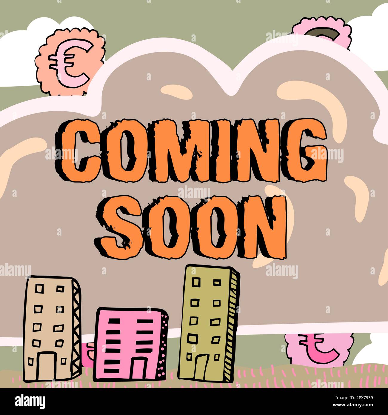 Hand writing sign Coming Soon, Word Written on something is going to ...