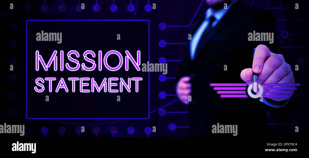 Handwriting text Mission Statement, Internet Concept Formal summary of ...