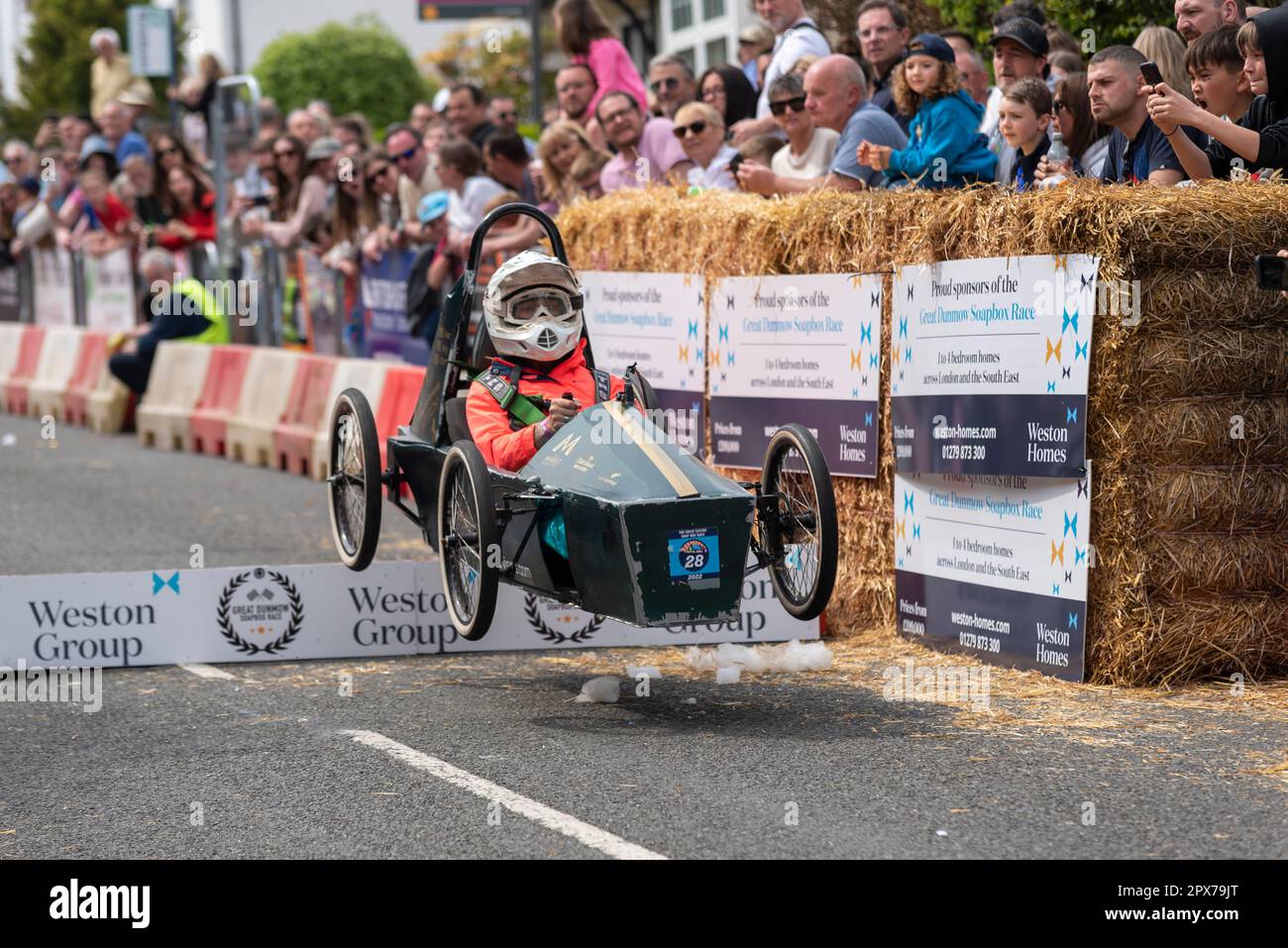 The Flitch House team cart competing in the Great Dunmow soapbox race ...