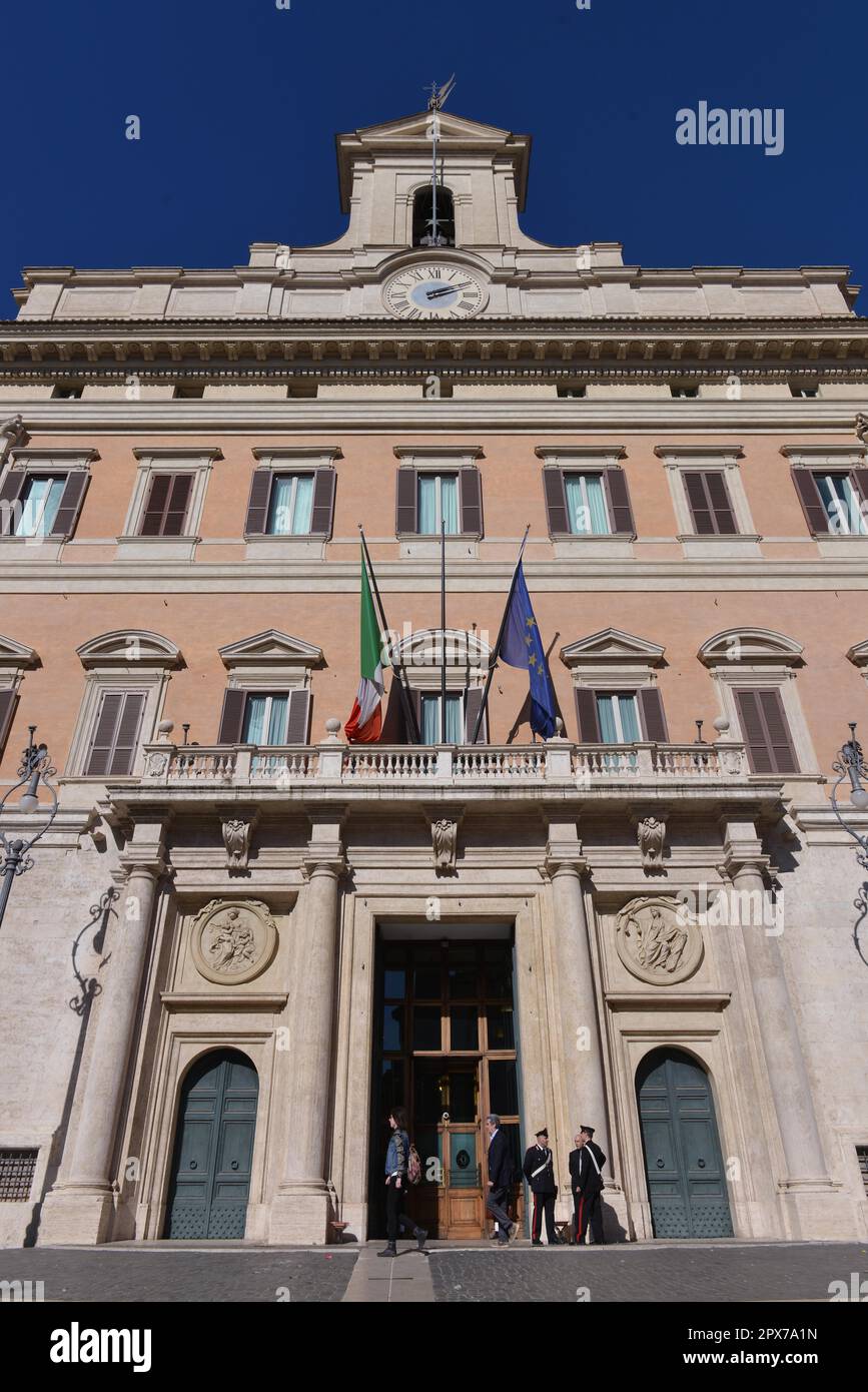 Palazzo Montecitorio, Parliament, Piazza Montecitorio, Rome, Italy ...