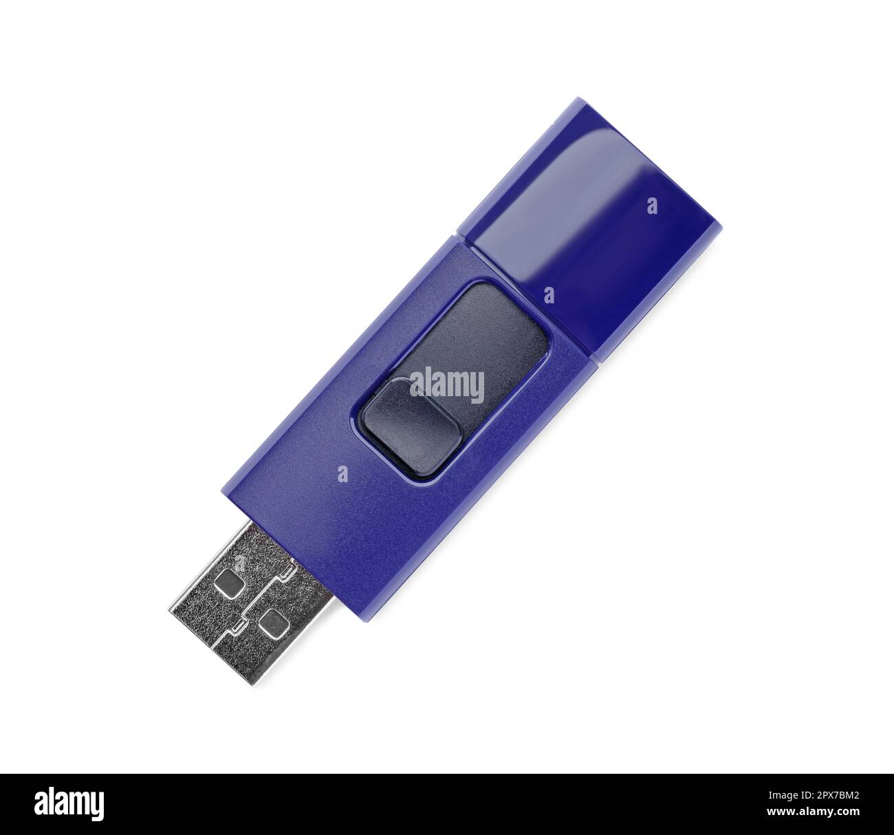 Blue usb flash drive isolated on white Stock Photo - Alamy
