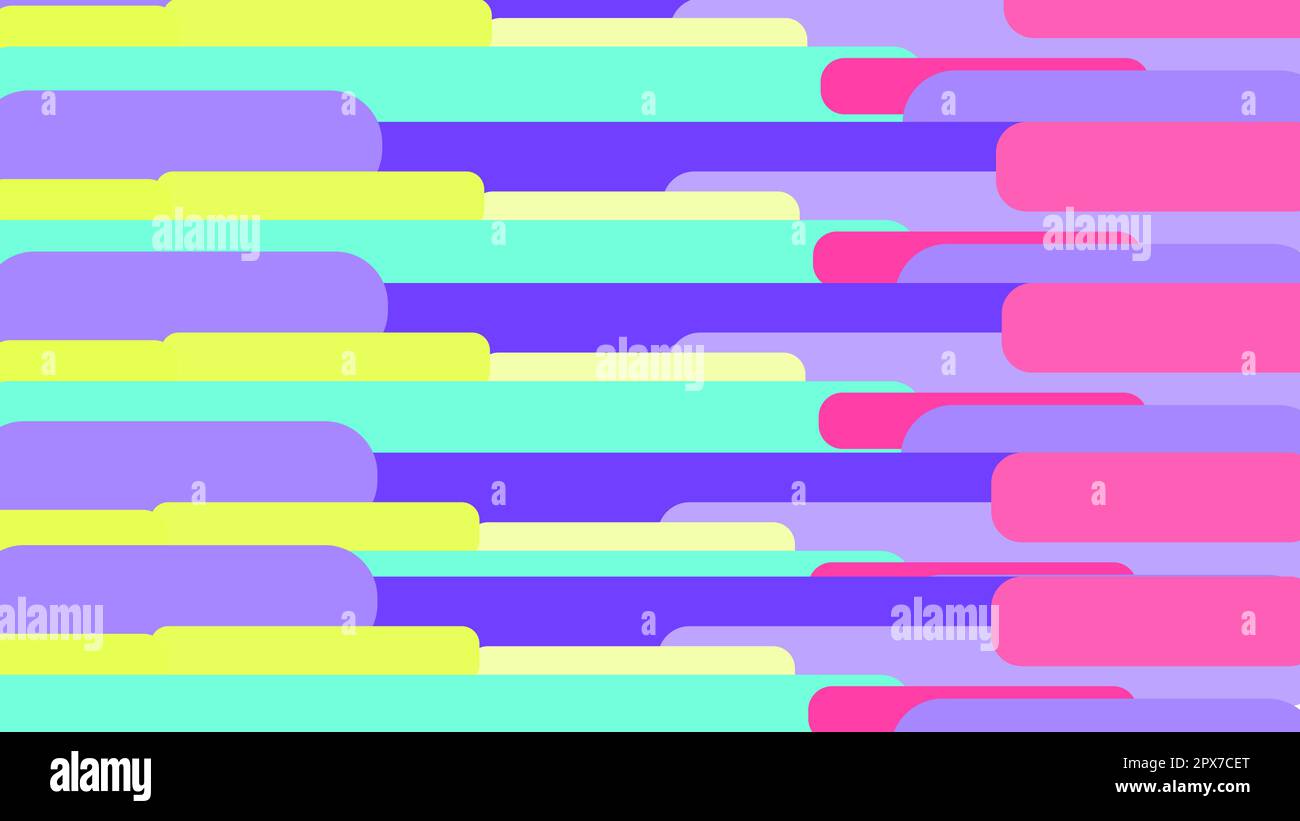 Simple background from minimalistic multicolored geometric shapes, rectangles with rounded ...