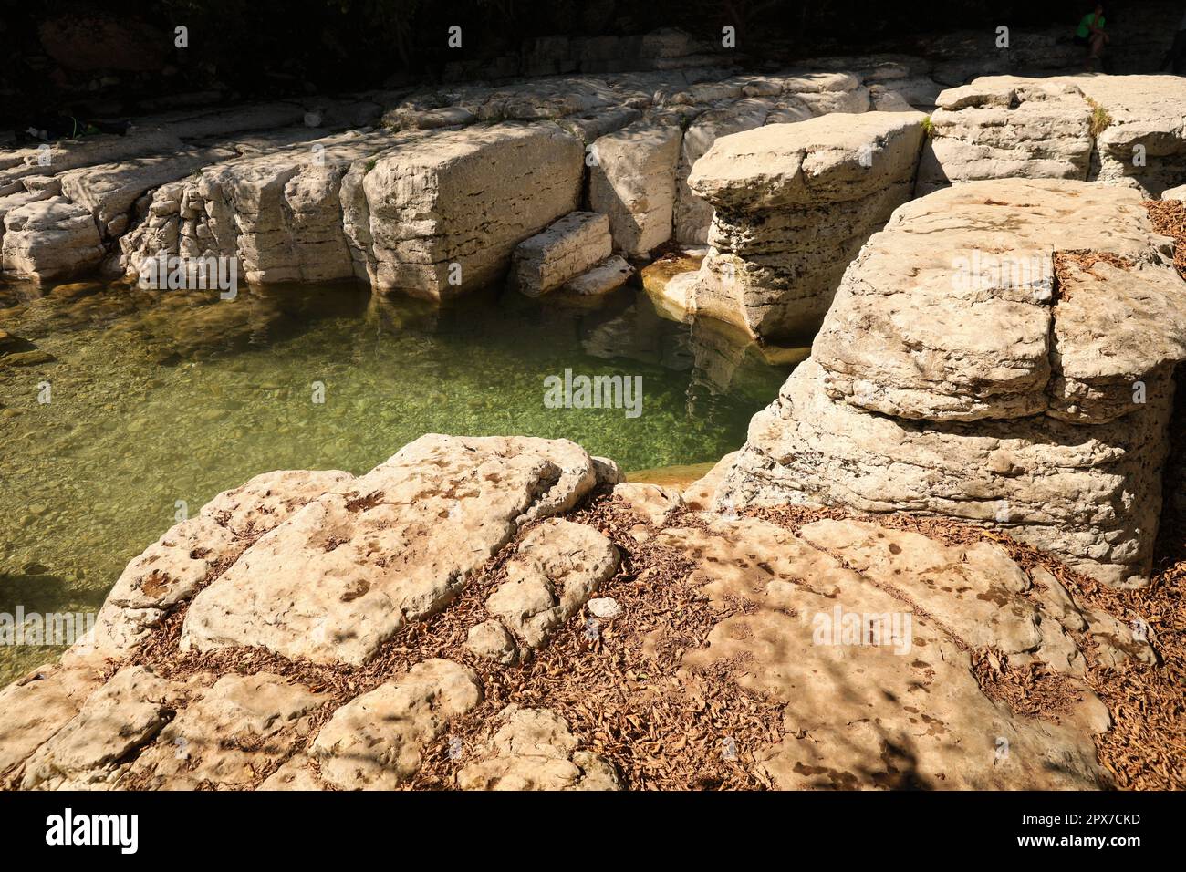 Beautiful clean pond and many rocks outdoors Stock Photo - Alamy