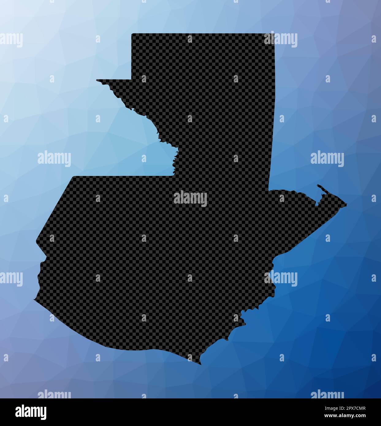 Guatemala geometric map. Stencil shape of Guatemala in low poly style ...