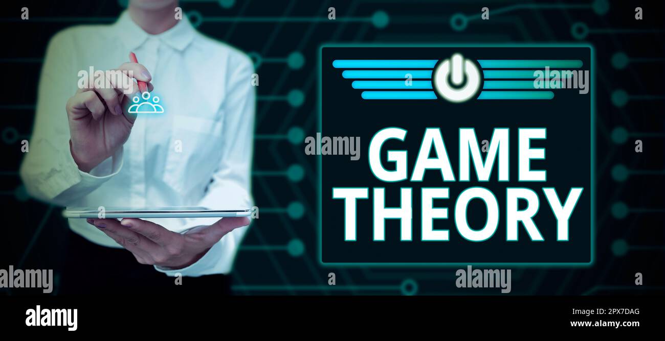 Text caption presenting Game Theory, Business approach branch of ... Text caption presenting Game Theory, Business approach branch of ...