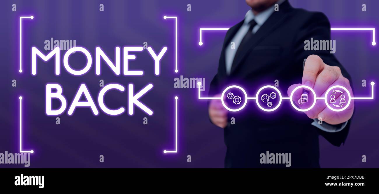 Handwriting text Money Back, Business approach get what you paid in ...