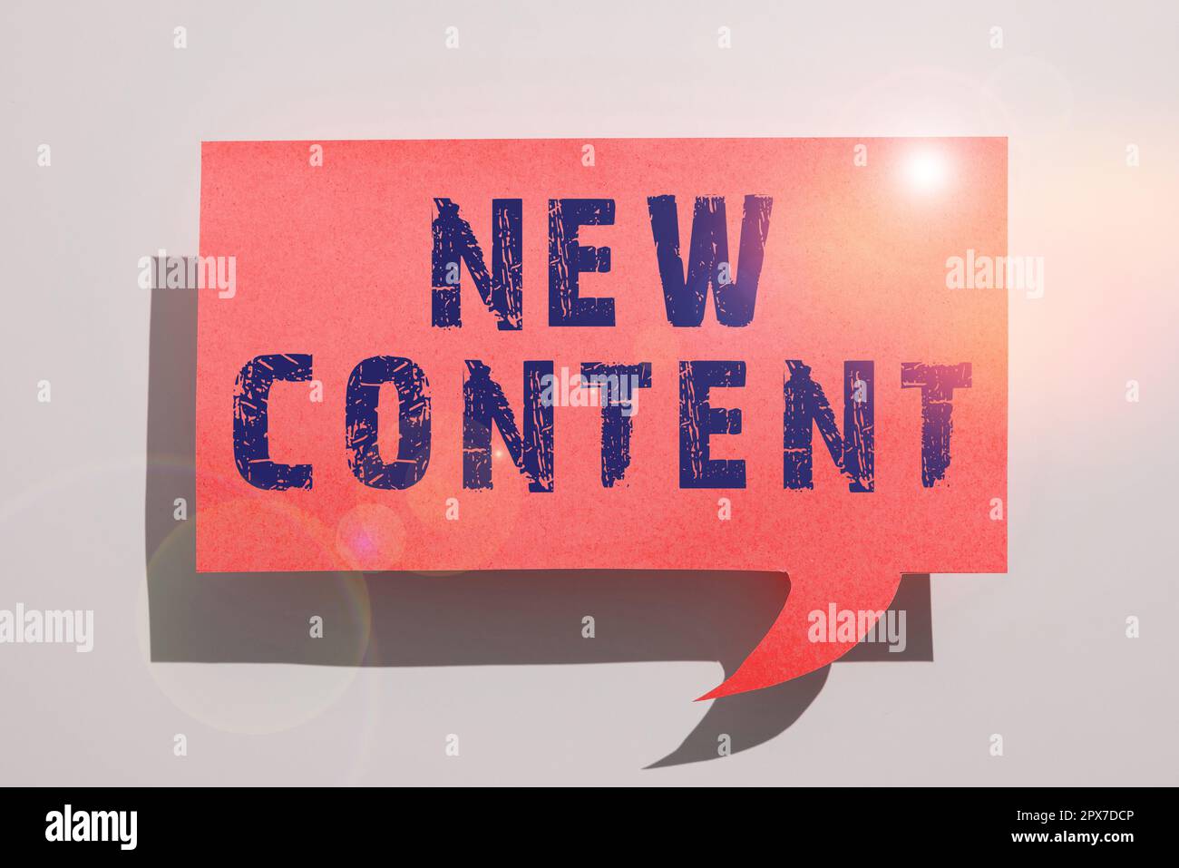 Text sign showing New Content, Word for fresh valuable and relevant ...