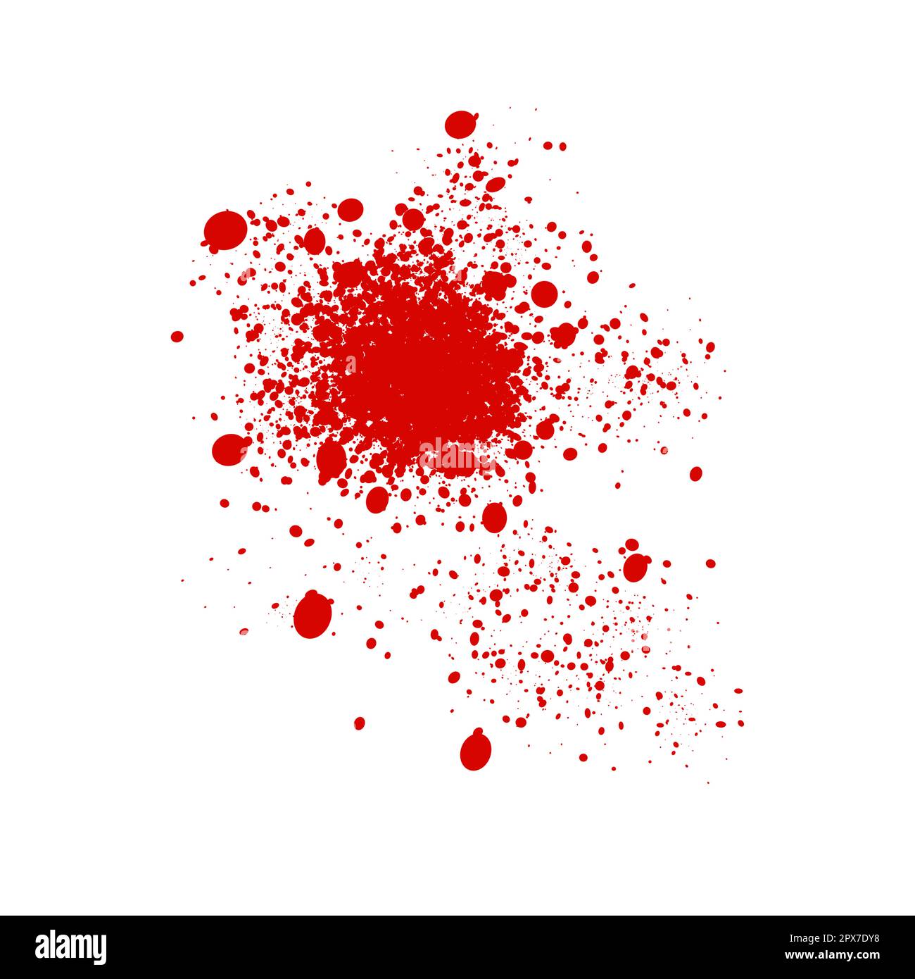 Spot drawn by red spray paint on white background Stock Photo - Alamy