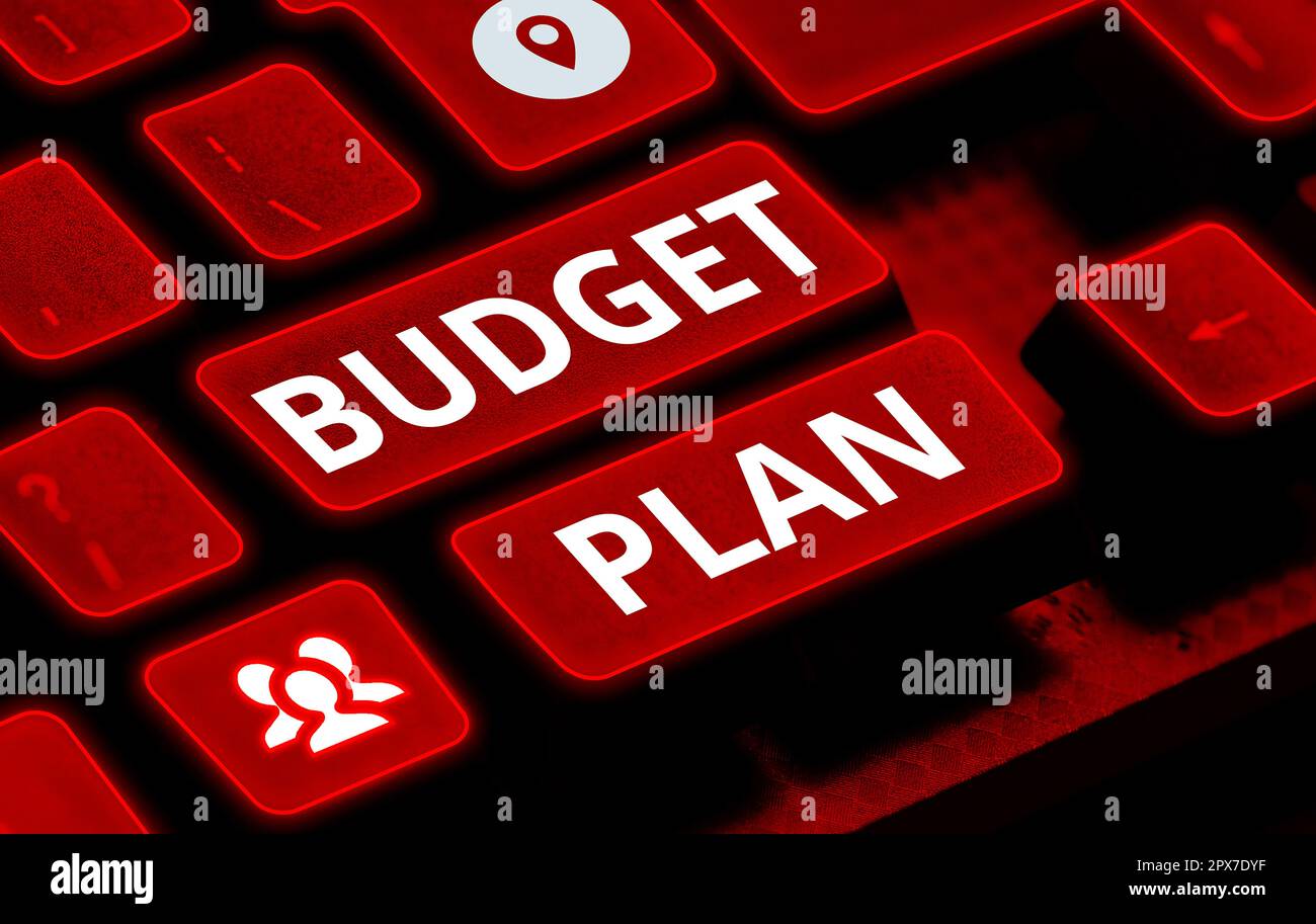 Conceptual caption Budget Plan, Business overview financial schedule ...