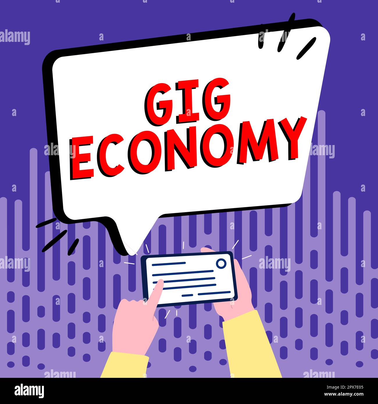 Text showing inspiration Gig Economy, Concept meaning free market ...