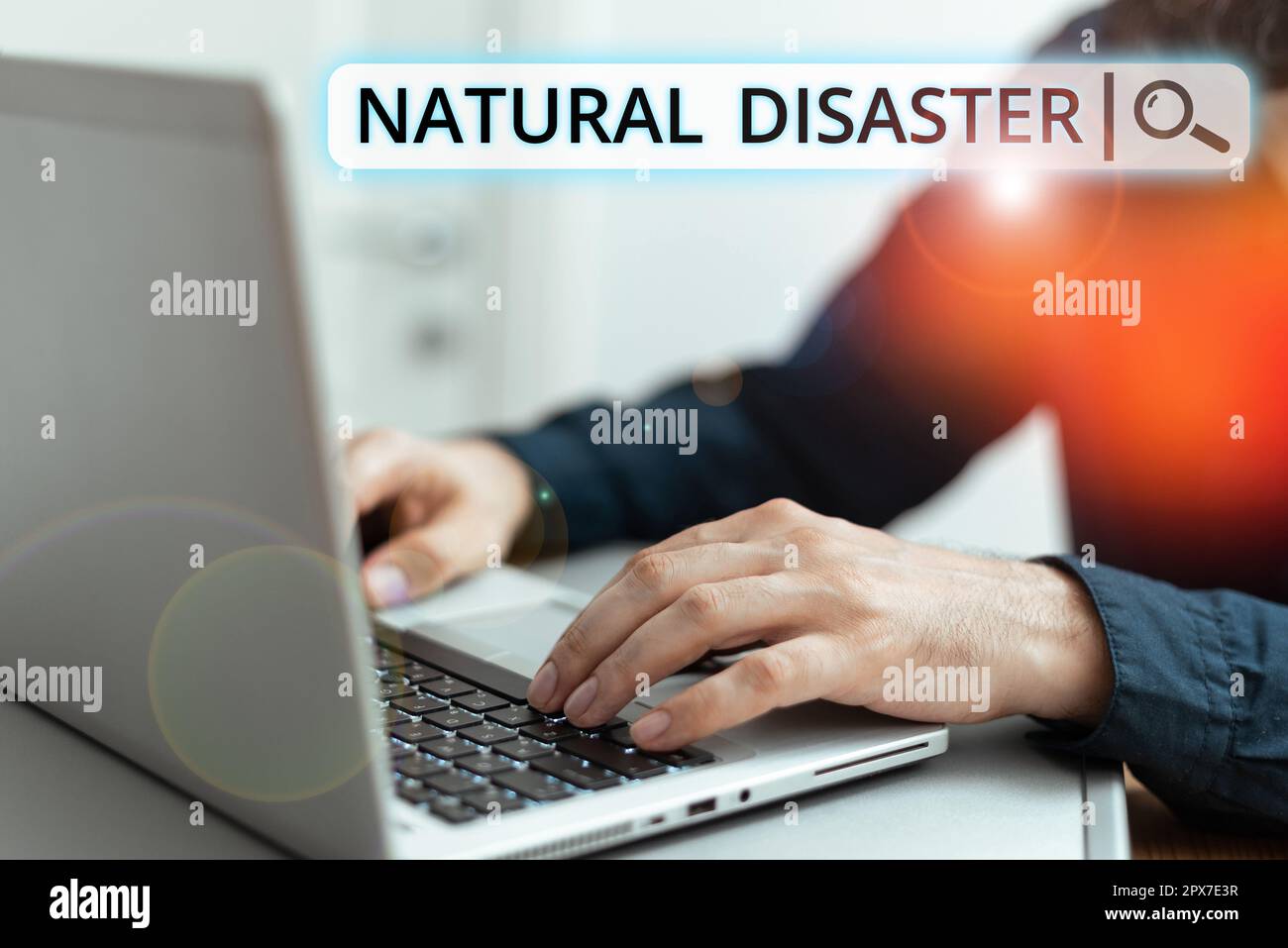 Conceptual display Natural Disaster, Business showcase occurring in the ...