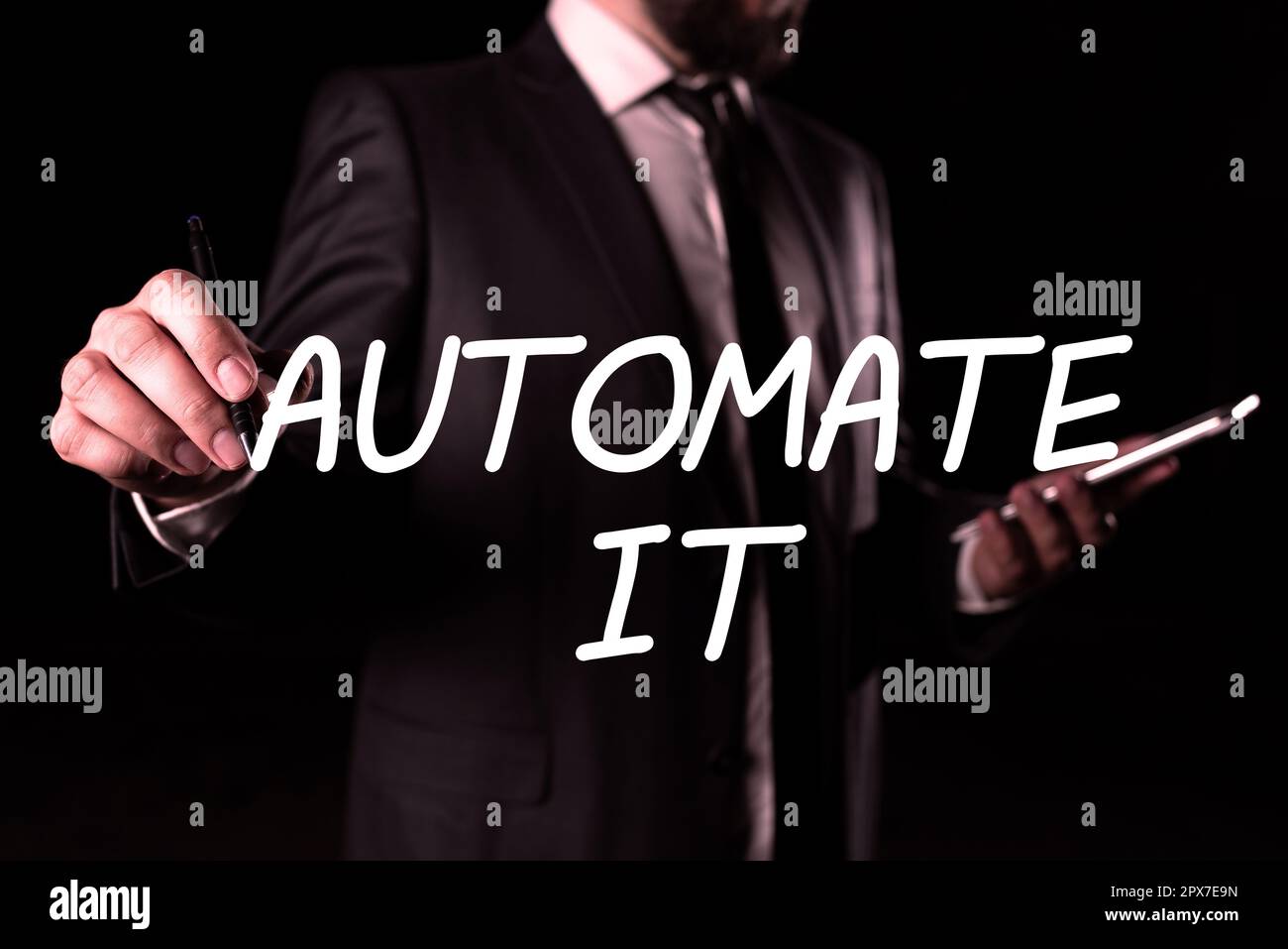 Sign displaying Automate It, Word Written on convert process or ...