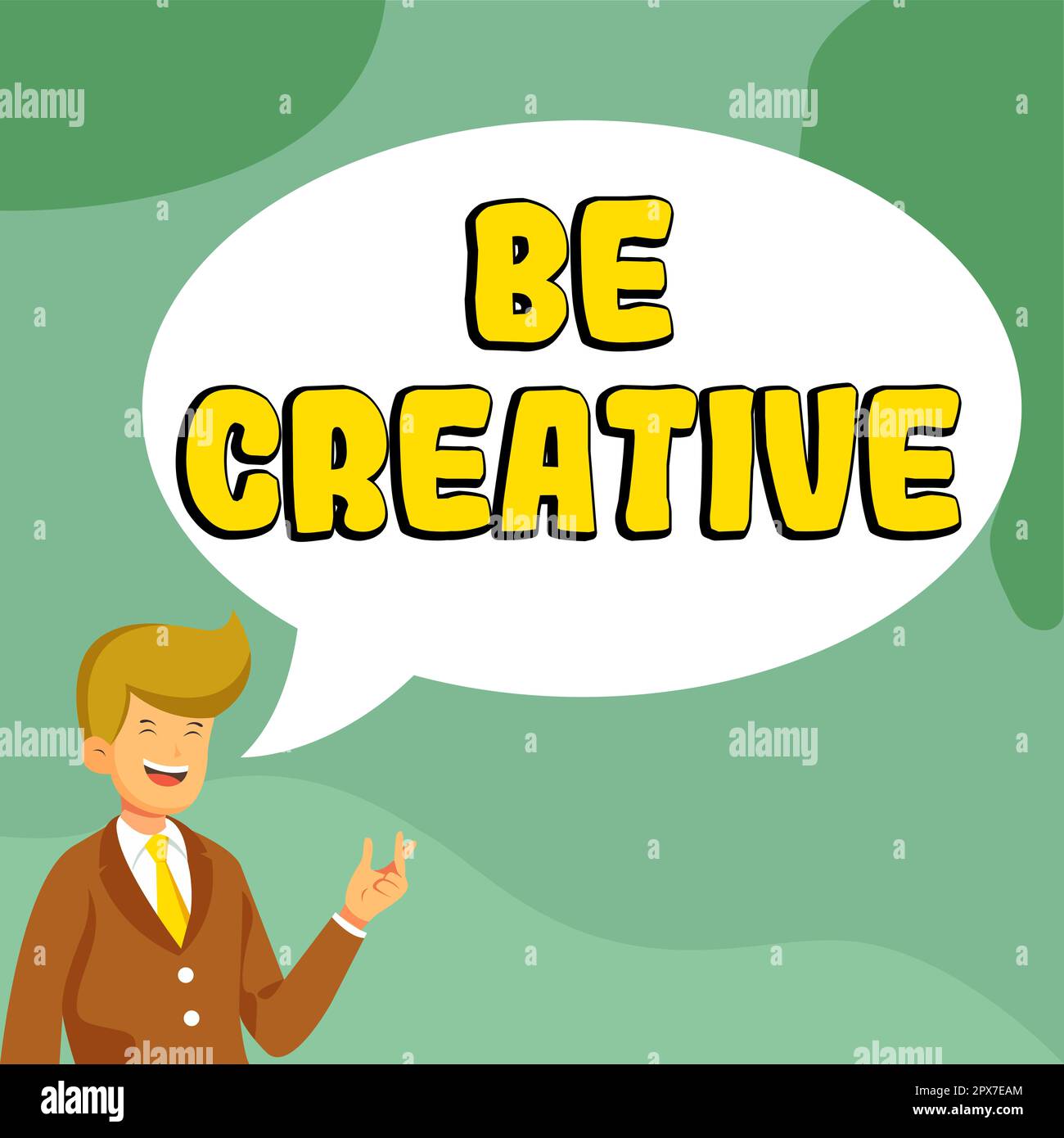 Conceptual display Be Creative, Concept meaning involving the use of ...