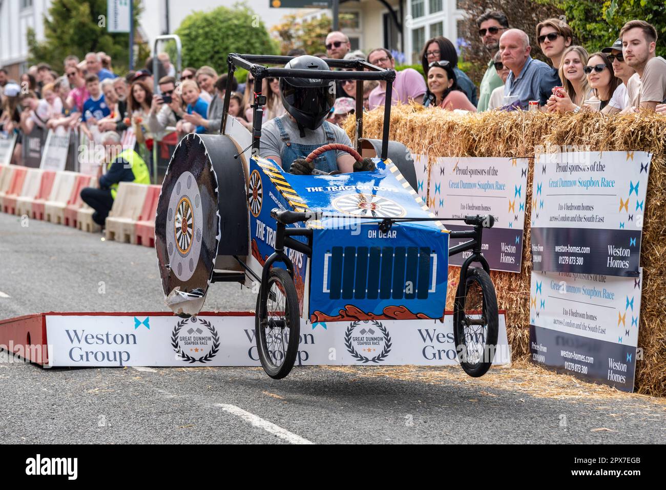 The Tractor Boys team cart competing in the Great Dunmow soapbox race ...