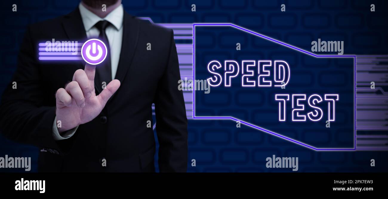 Sign displaying Speed Test, Concept meaning psychological test for the ...