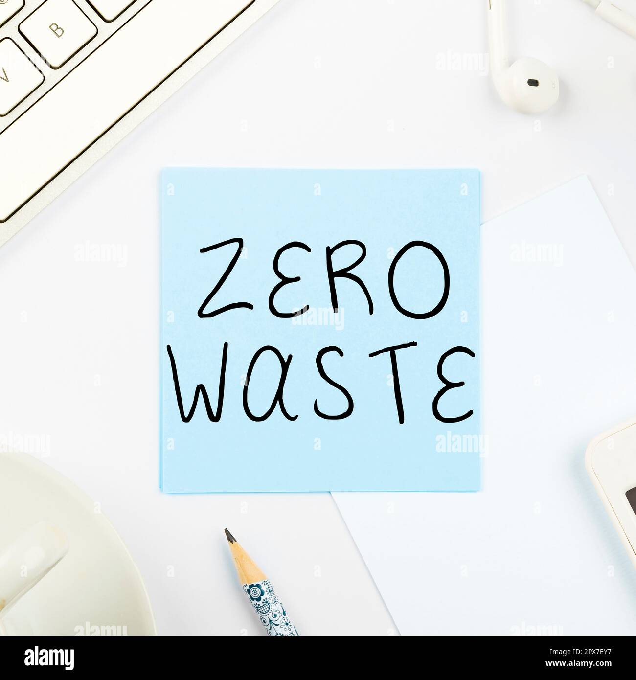 Hand writing sign Zero Waste, Internet Concept industrial responsibility includes composting ...