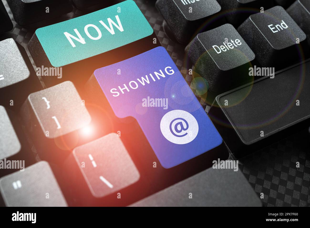 Text sign showing Now Showing, Business approach opportunity for the ...