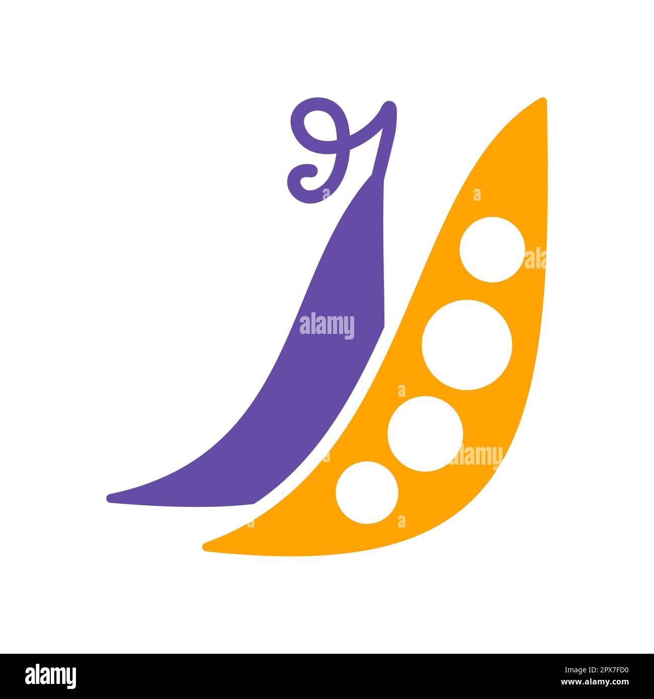 Peas isolated design vector glyph icon. Vegetable sign. Graph symbol ...