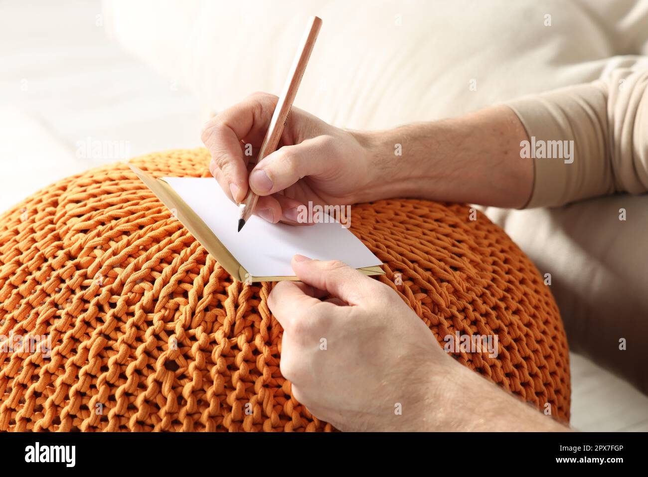 Hands mature man writing in hi-res stock photography and images - Alamy