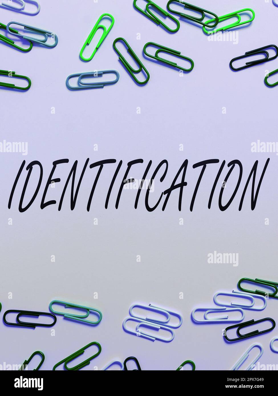 Text sign showing Identification, Business showcase an action or ...