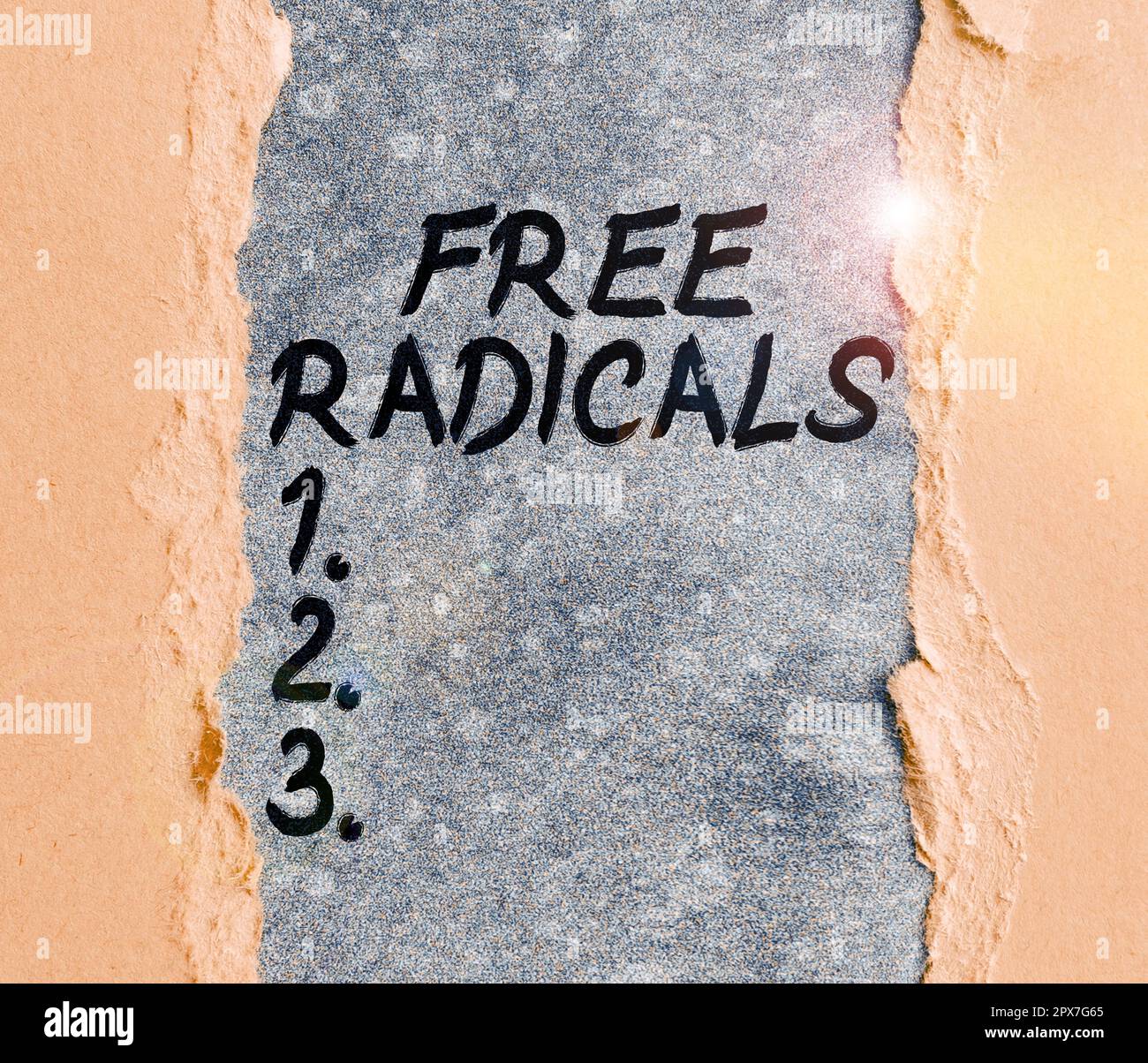 Text showing inspiration Free Radicals, Word Written on produced in ...