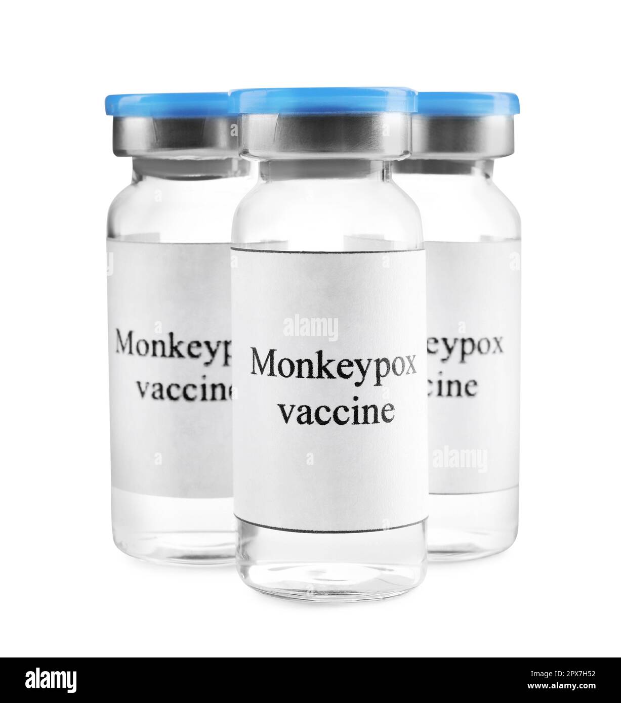 Monkeypox vaccine in vials on white background Stock Photo - Alamy