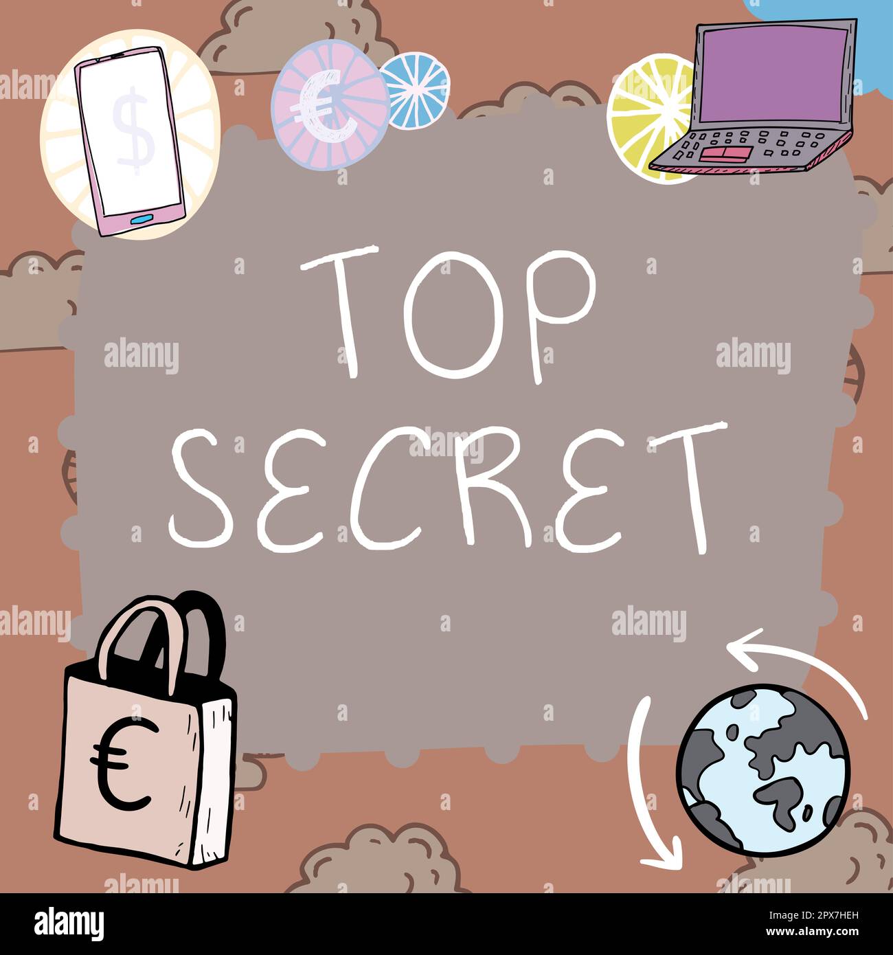 Hand writing sign Top Secret, Conceptual photo telling someone ...