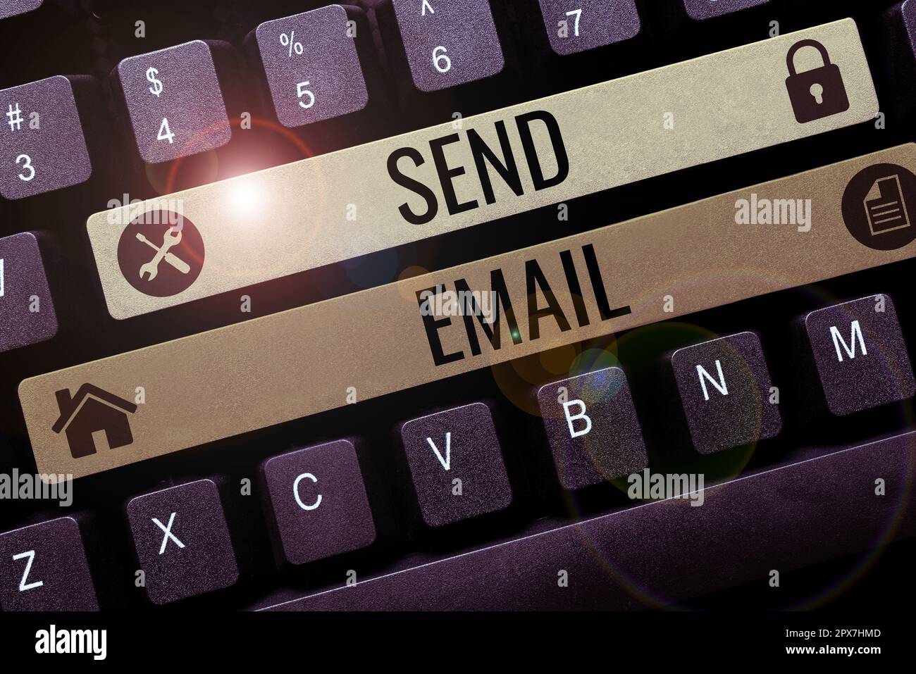 Text showing inspiration Send Email, Word for the system for using computers to send messages ...