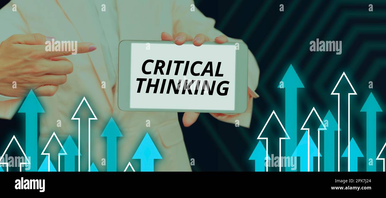 Conceptual caption Critical Thinking, Business approach sequence of ...