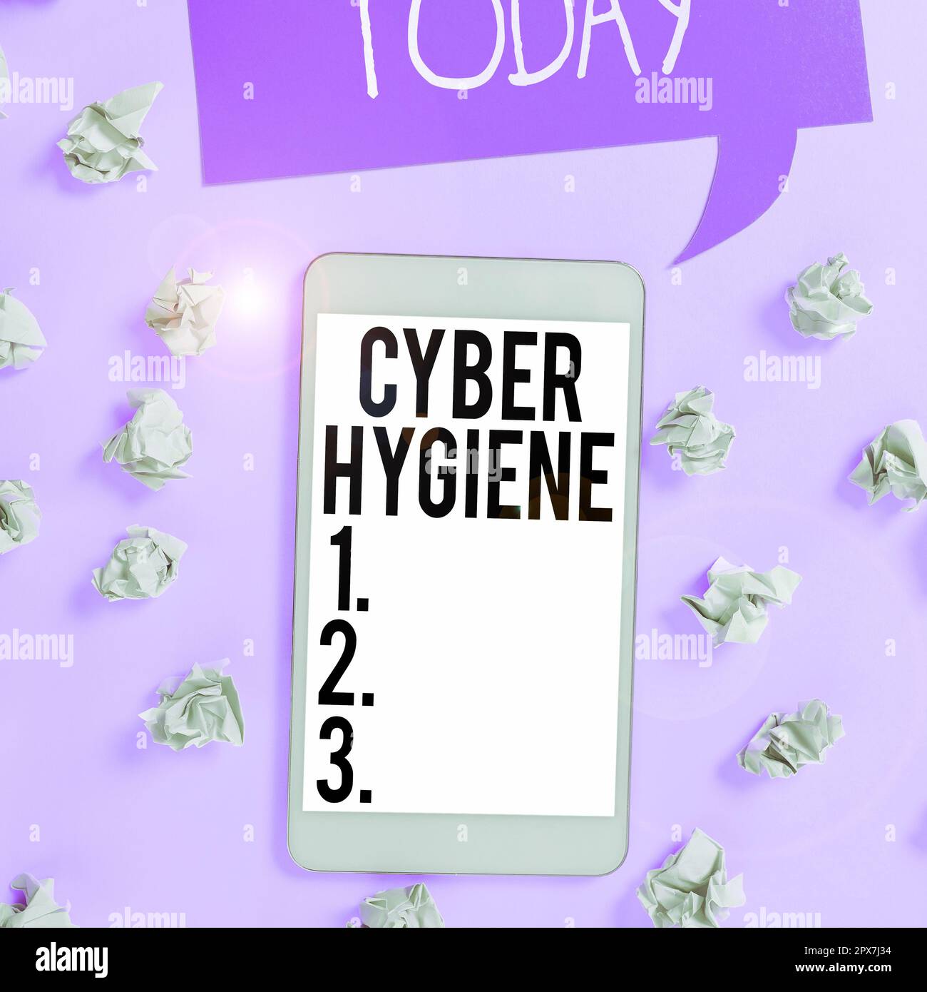 Conceptual display Cyber Hygiene, Internet Concept steps that computer ...