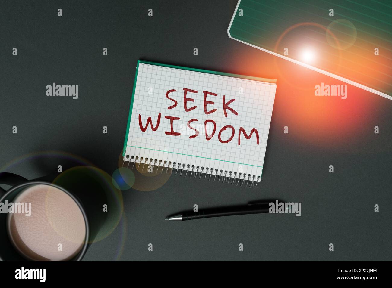 Conceptual caption Seek Wisdom, Business idea Looking for the real ...