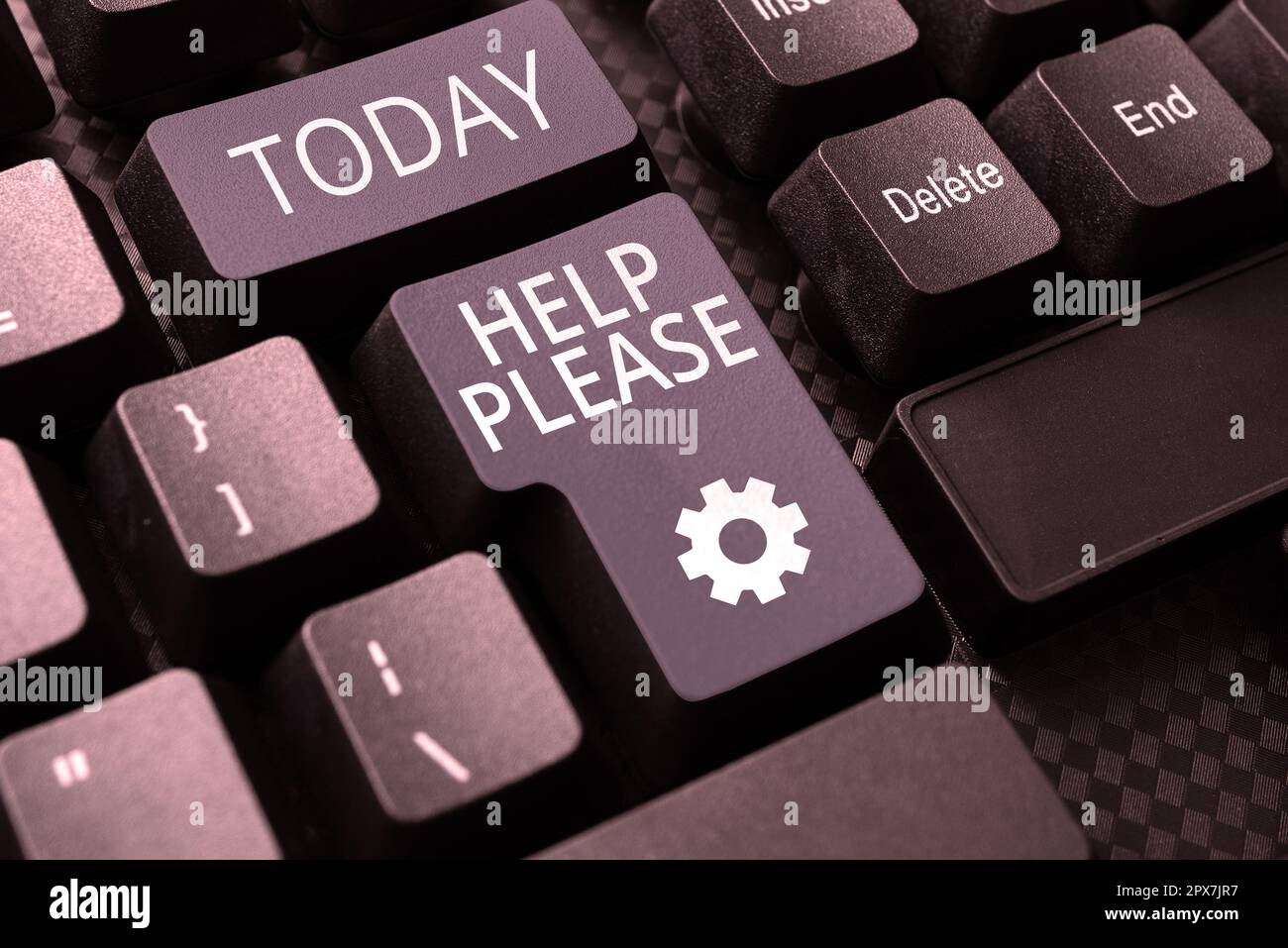 Hand writing sign Help Please, Conceptual photo used to make a request ...