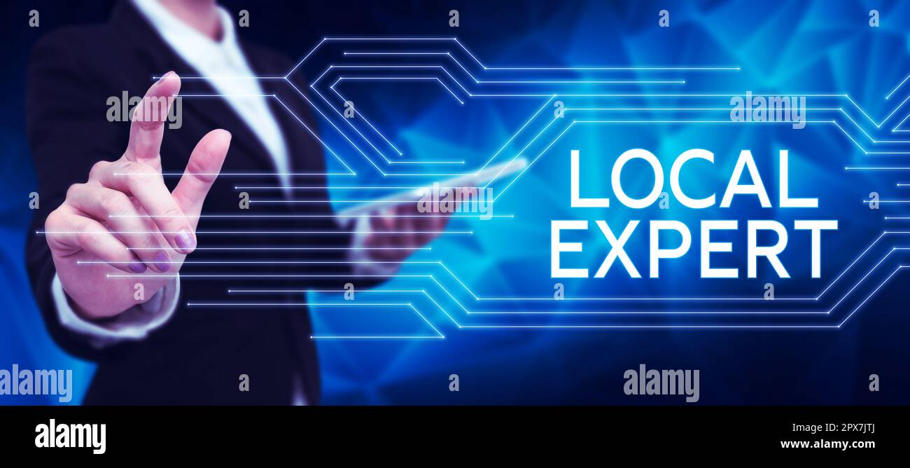 Conceptual display Local Expert, Business showcase offers expertise and ...
