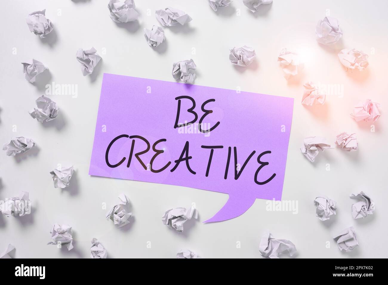 Text caption presenting Be Creative, Concept meaning involving the use ...