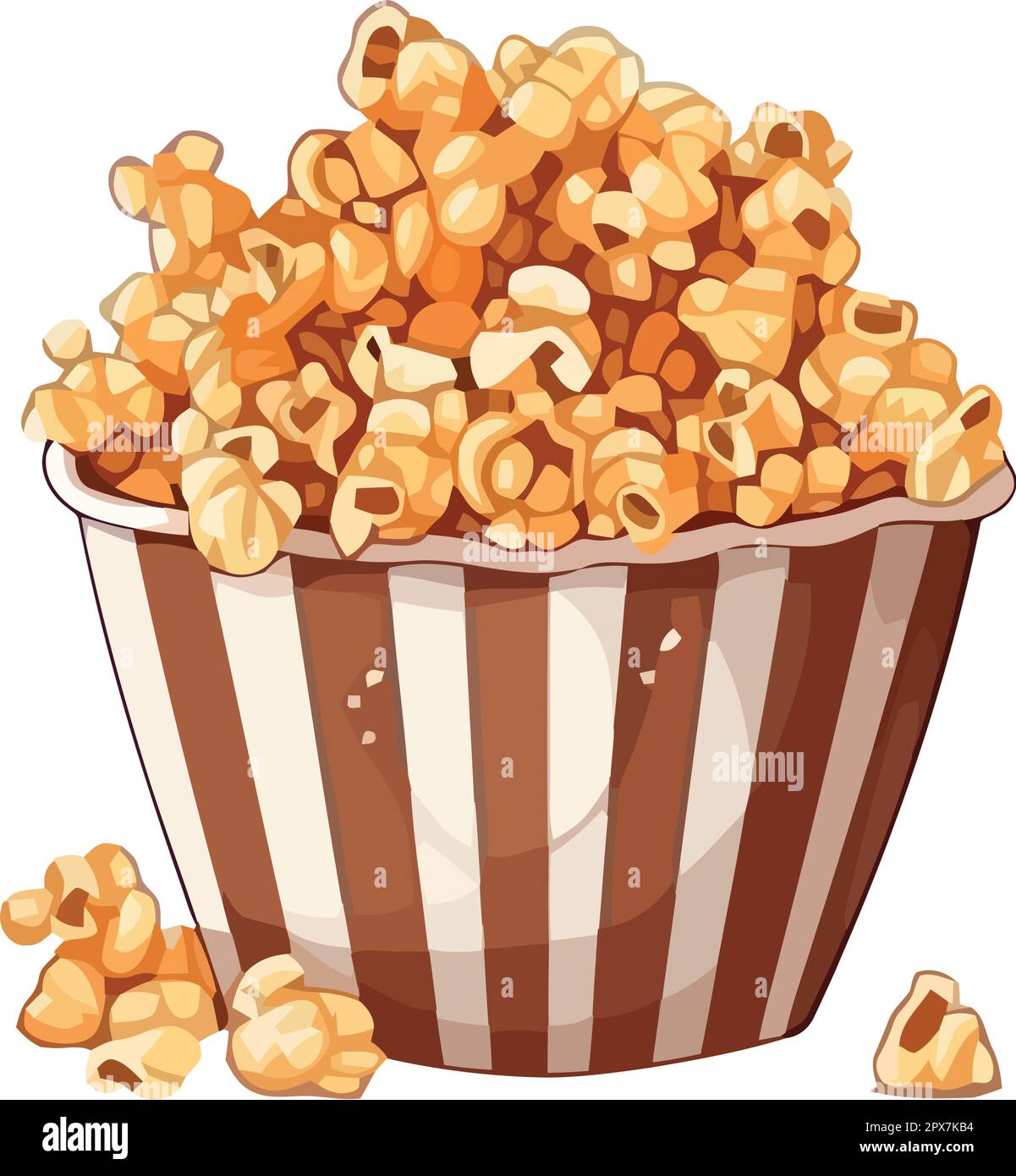 Eating snack popcorn cartoon bucket Stock Vector Image & Art - Alamy